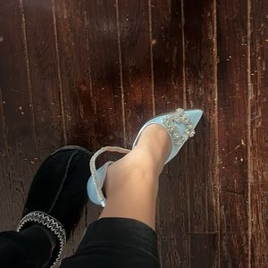 Mixx Shuz | Shoes | Embellished Heel | Poshmark